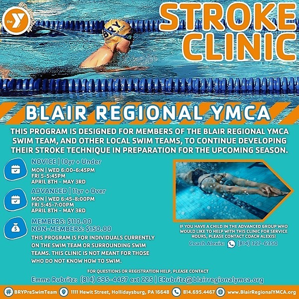 Swim Team Stroke Clinic: Spring 2025 – Blair Regional YMCA