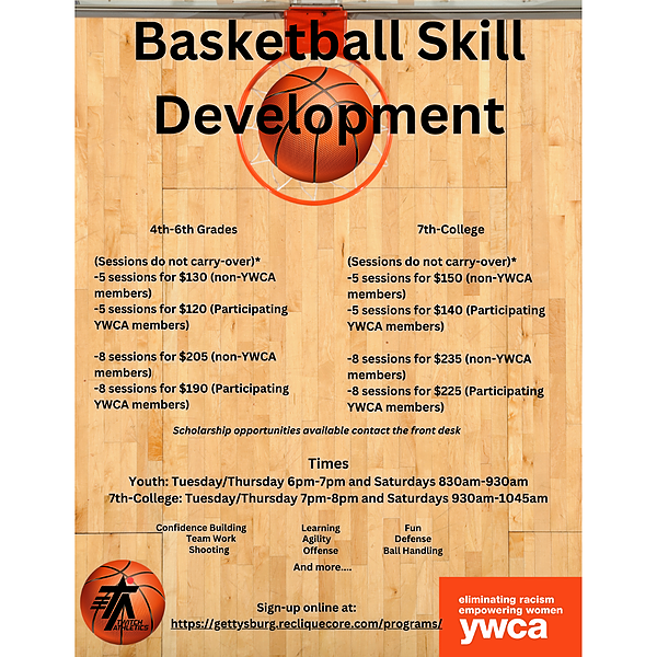 Basketball Skill Development – YWCA Gettysburg
