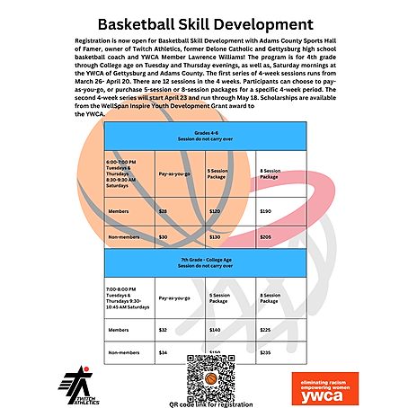Basketball Skill Development – YWCA Gettysburg