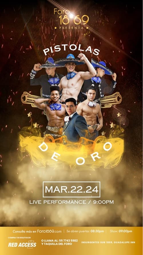 Boletos para Pistolas de Oro 22 de Marzo en Red Access