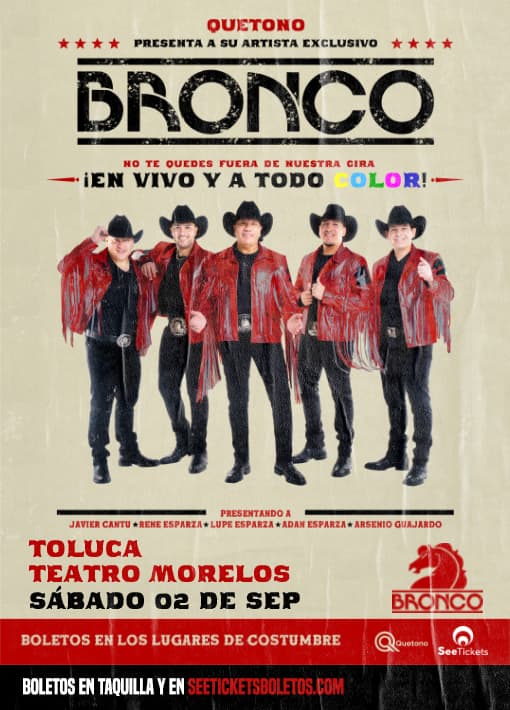 Bronco - SEE TICKETS BOLETOS