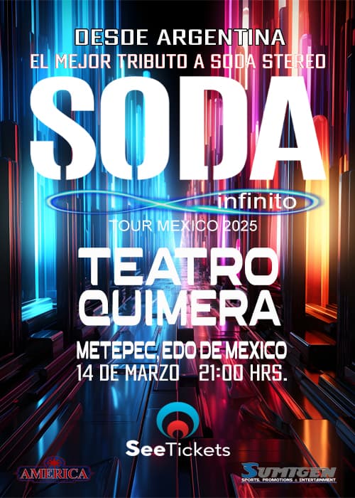 Boletos para "SODA INFINITO" desde Argentina en SEETICKETS BOLETOS ...