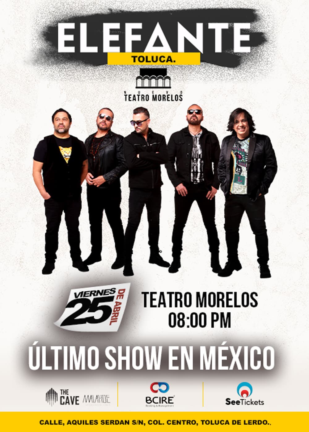 Boletos para Elefante en Concierto en SEETICKETS BOLETOS NACIONALES S.A.S