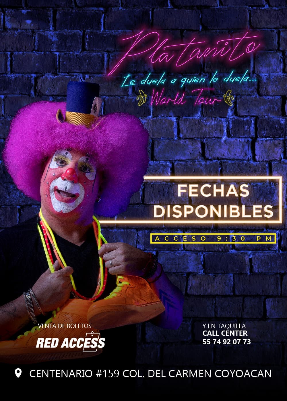 Platanito 22 AGO - Foro Red Access: Conciertos y Shows en Vivo | Compra ...