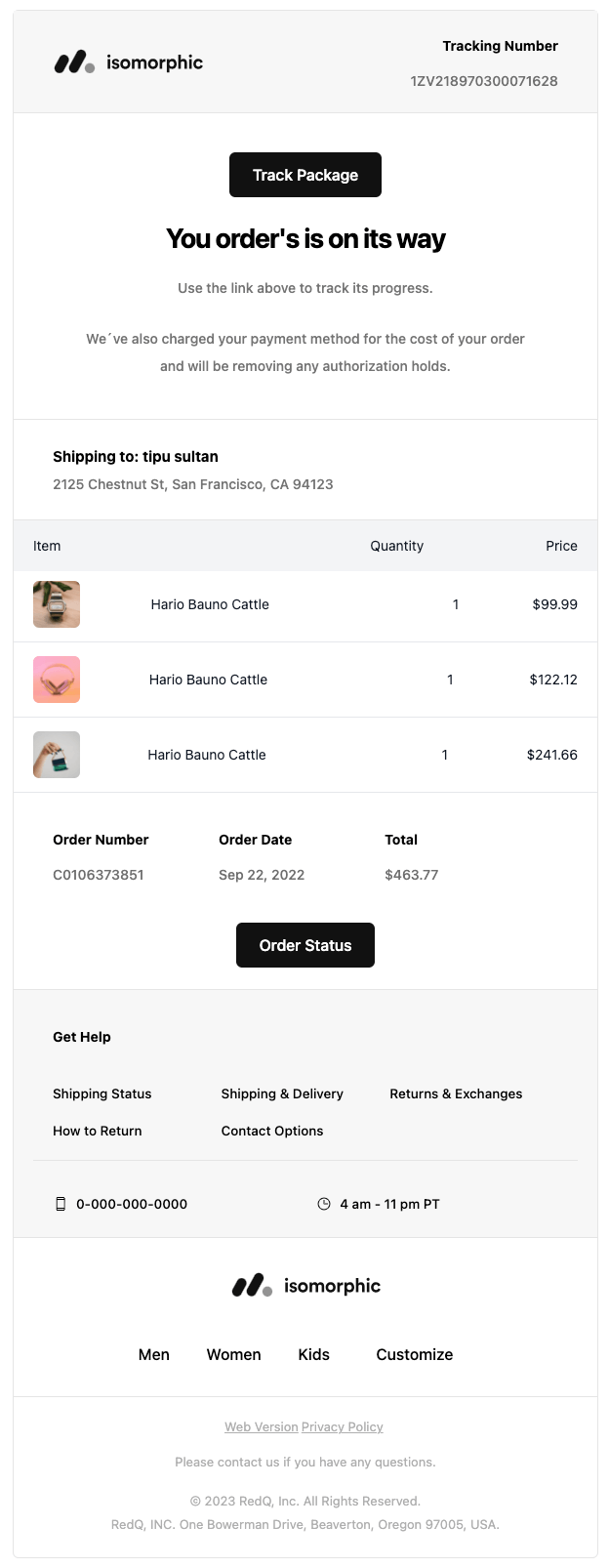 Email Templates - Isomorphic Furyroad