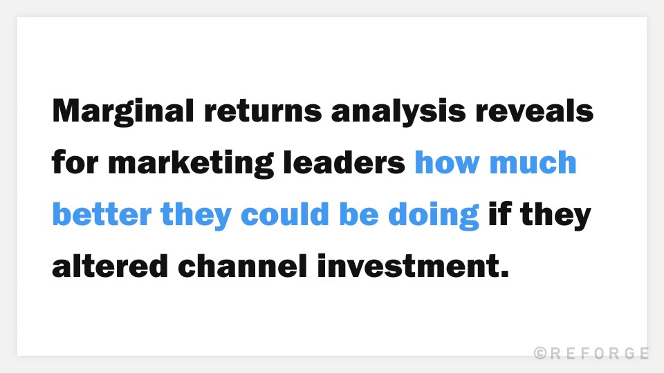 Channel Investment - Analyzing Marginal Returns - Reforge