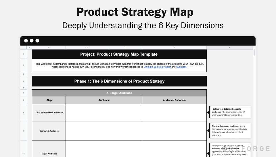 Product Strategy Map - Creating Strategic Foundations - Reforge
