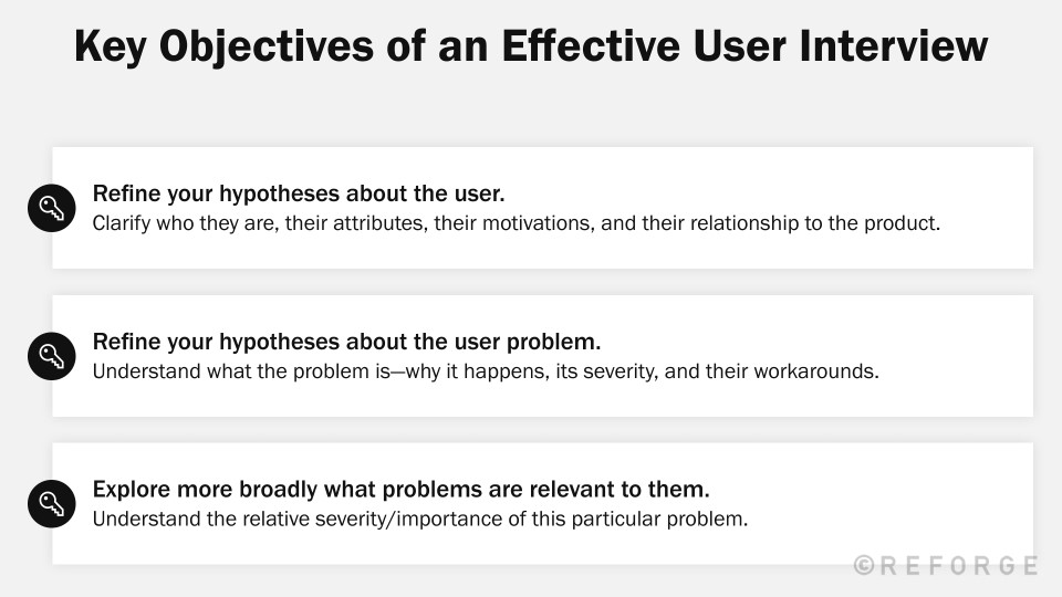 Feature Opportunity Validation - Run Effective Interviews - Reforge