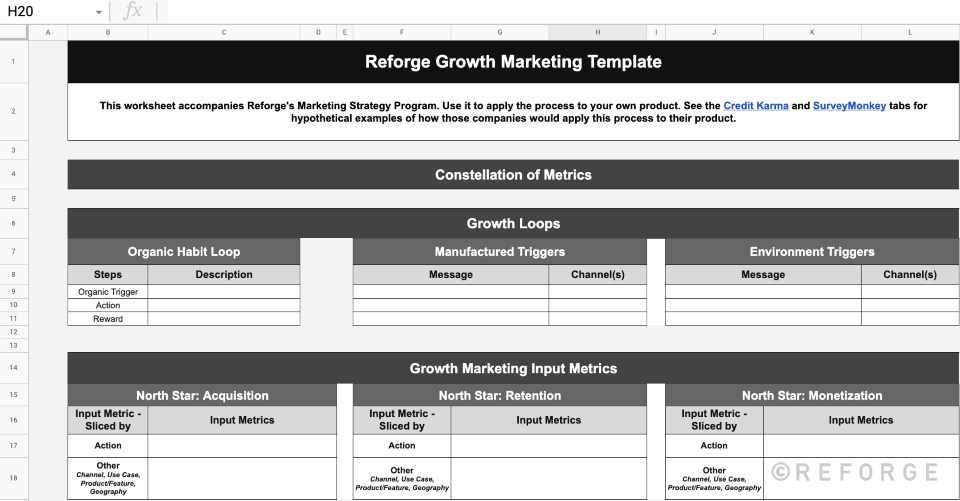 Templates - Growth Marketing Template - Reforge