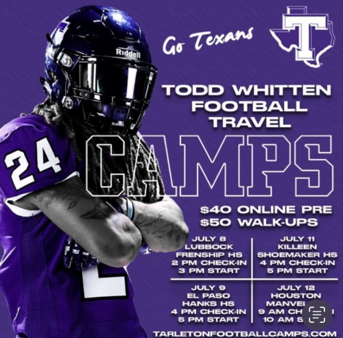 View Todd Whitten Football Camp | July 12th @ Manvel HS Details