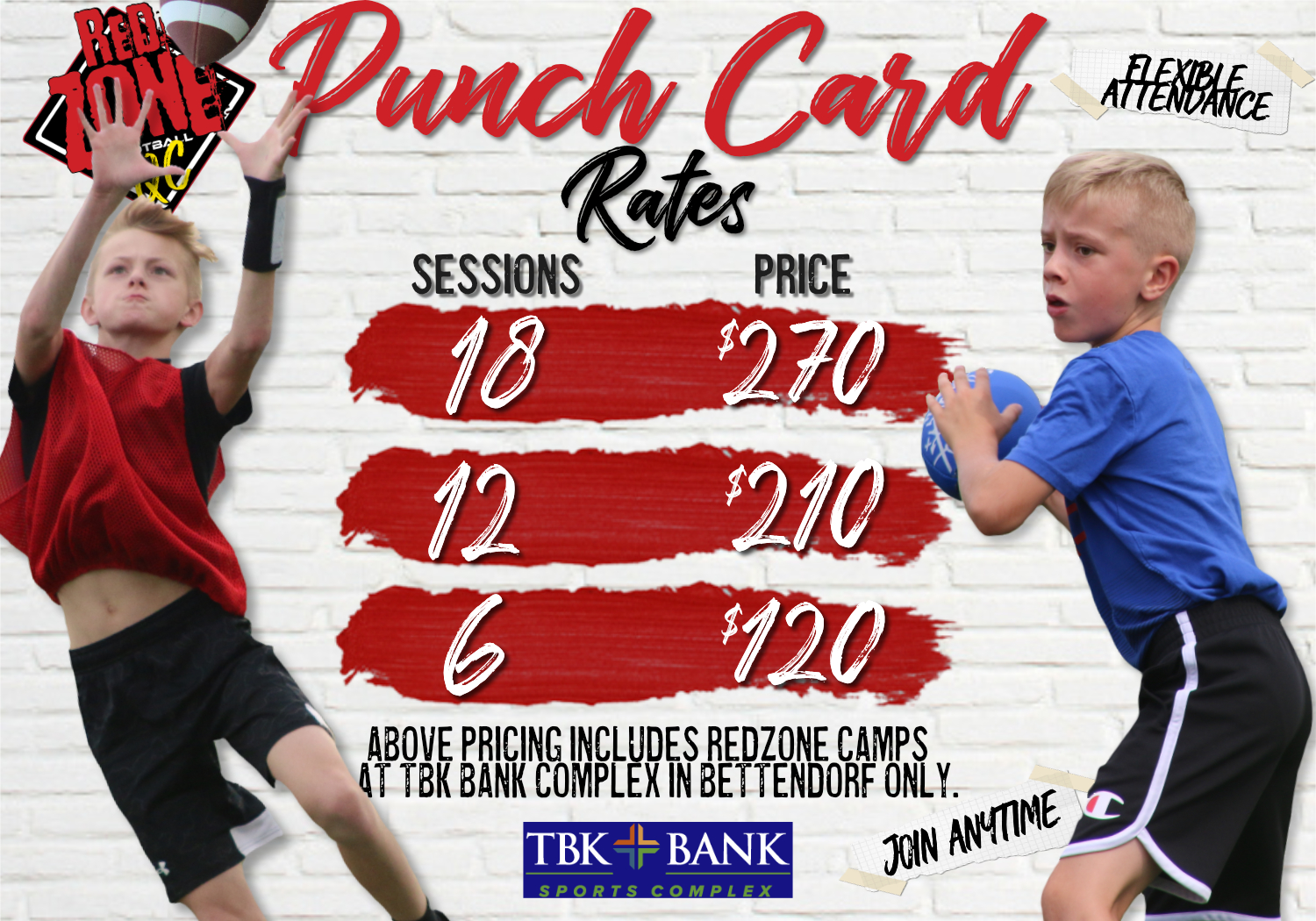 View RedZone Camp Punch Card (Quad Cities Only) Details