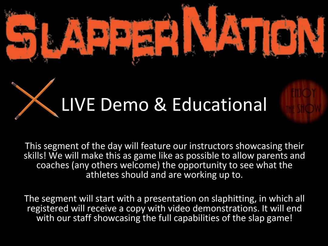 View Slap Hitting Live Demo & Educational | St. Louis, MO Details