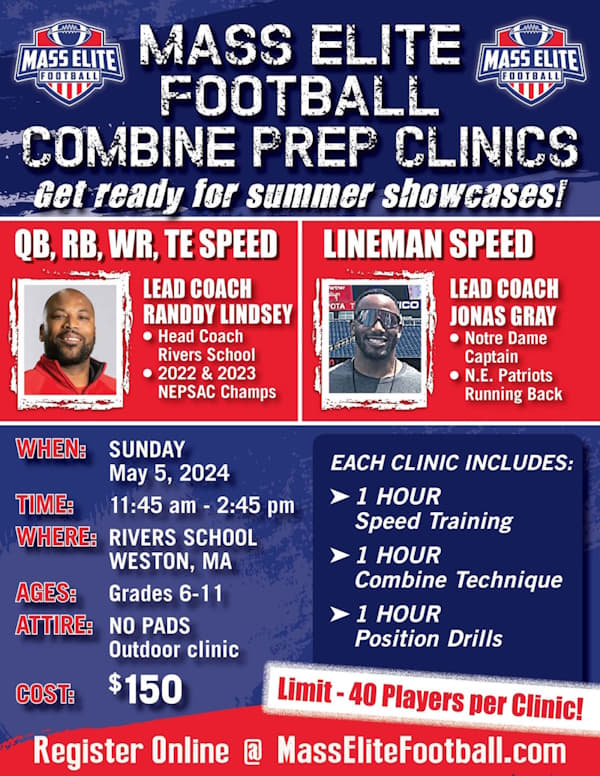 View Mass Elite Football Combine Prep Clinic Details
