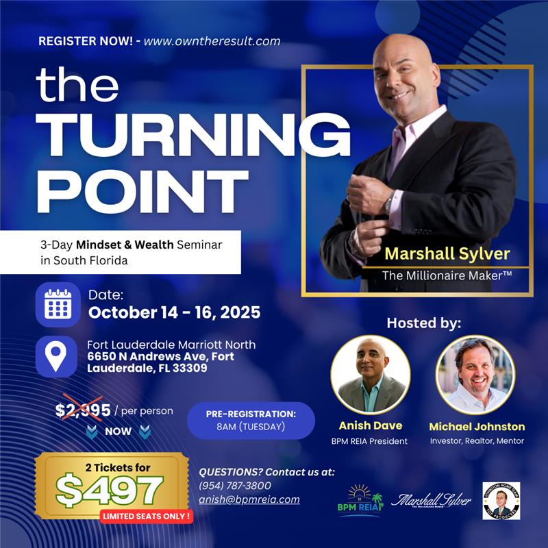 The Turning Point™ | 3-Day Mindset & Wealth Seminar - BPM REIA