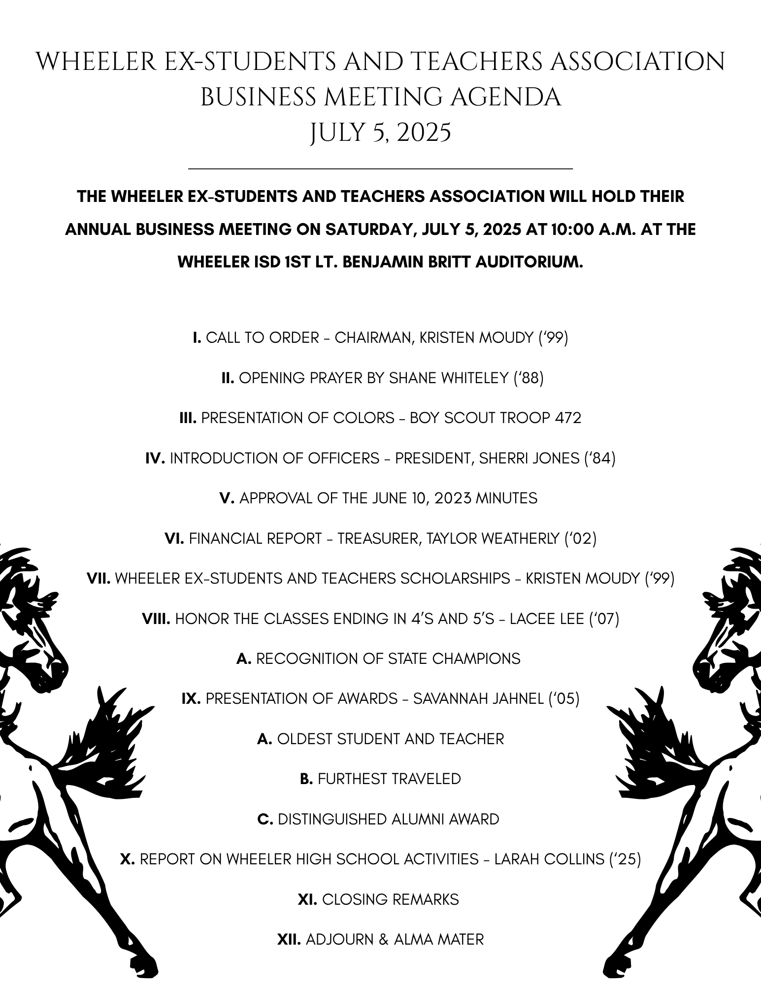 Reunion 2025 - Wheeler Mustangs Alumni