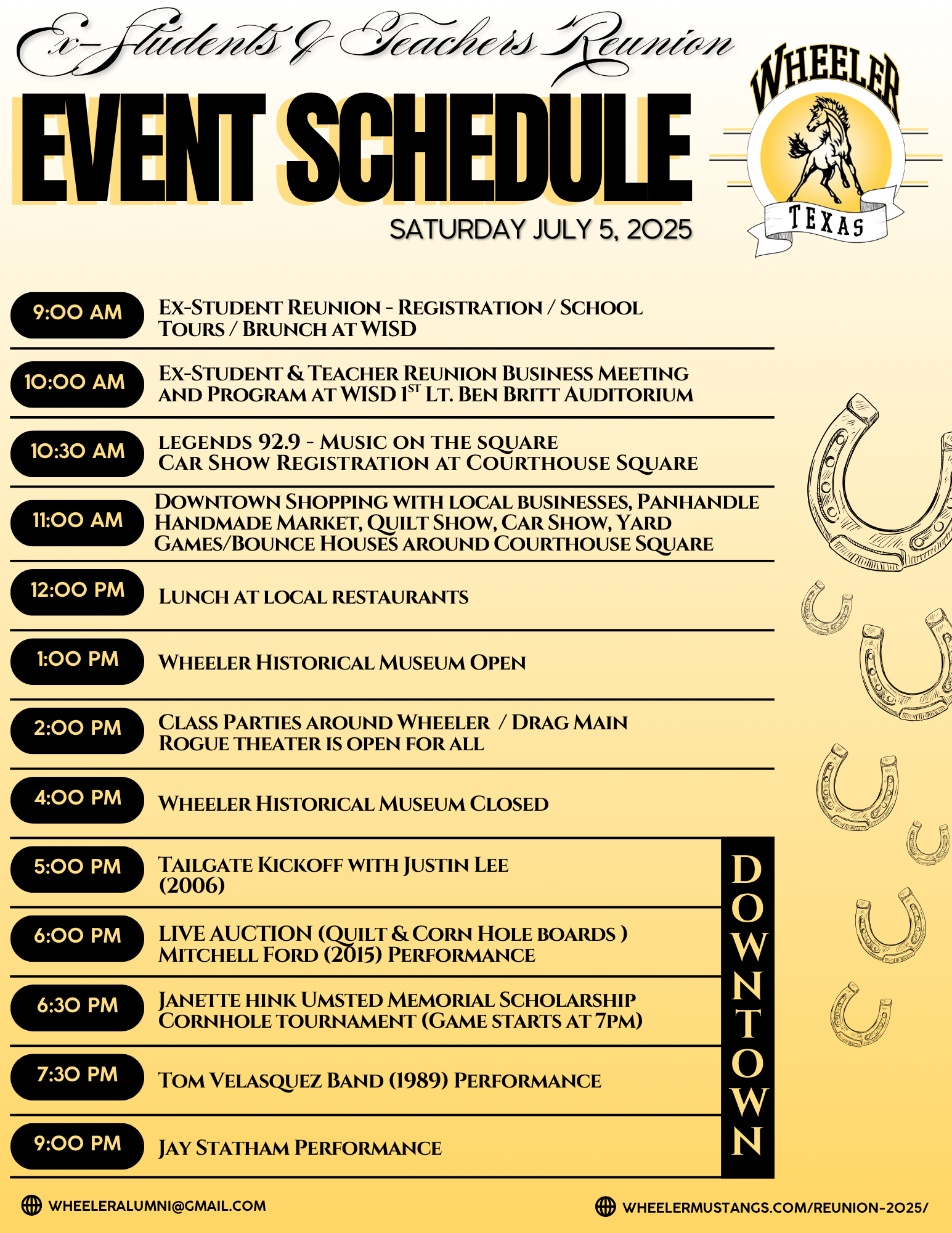 Reunion 2025 - Wheeler Mustangs Alumni