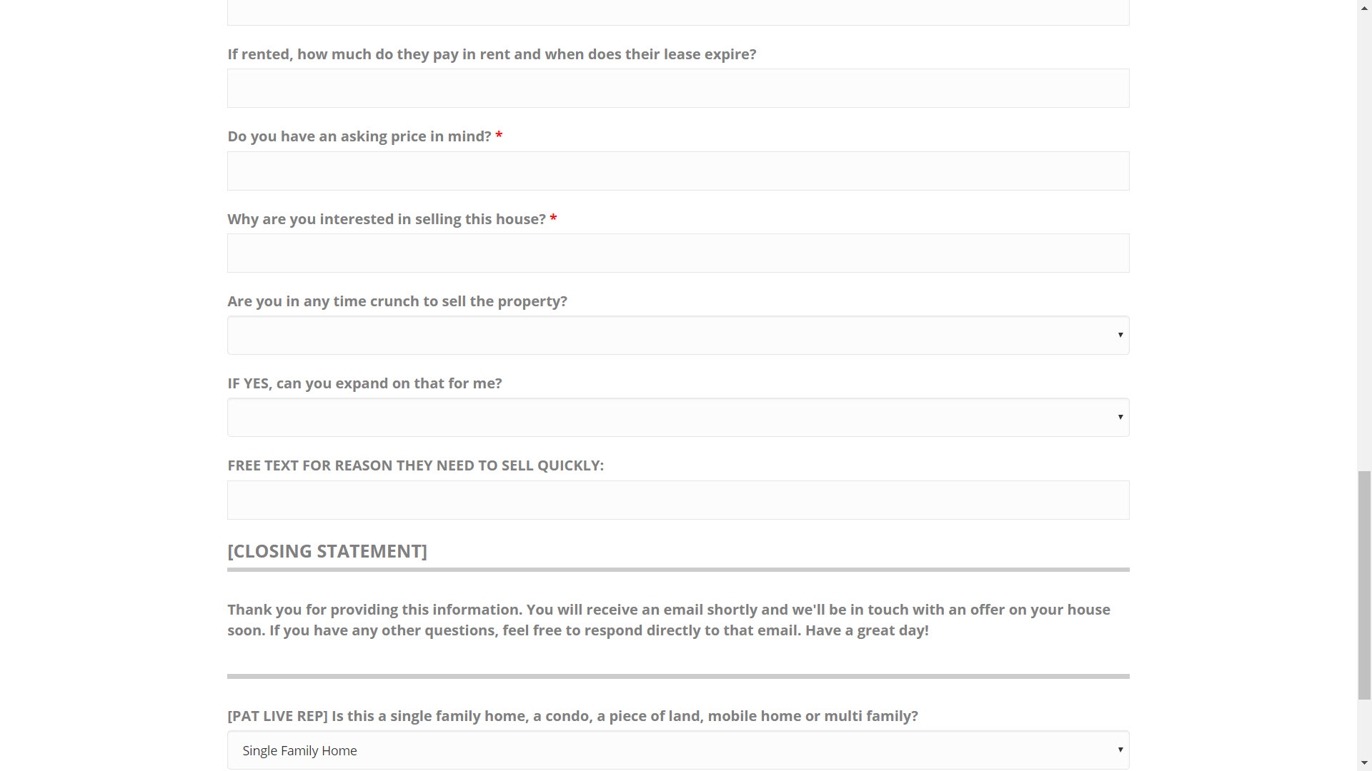 * SL - [SAMPLE] PAT LIVE SCRIPT