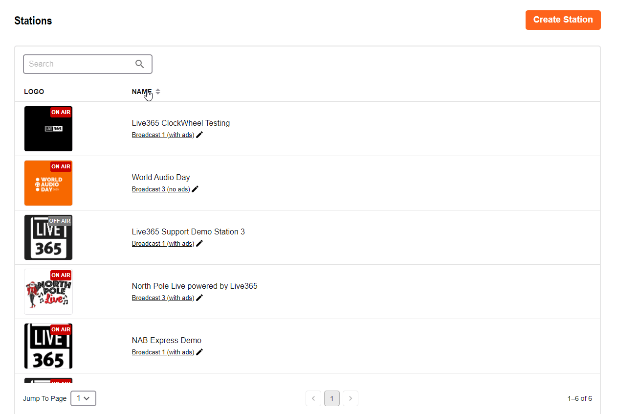 dashboard | Live365 Release Notes