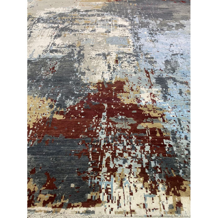 12x15 Blue Modern Abstract Rug 501422