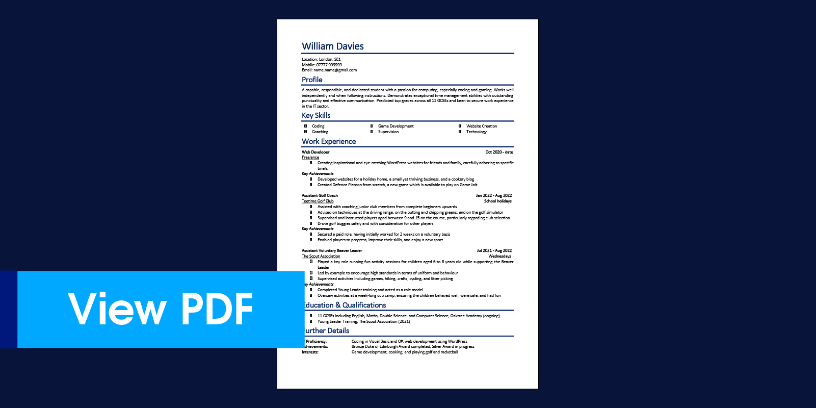 How To Write A CV For A 16 year old with Examples TopCV
