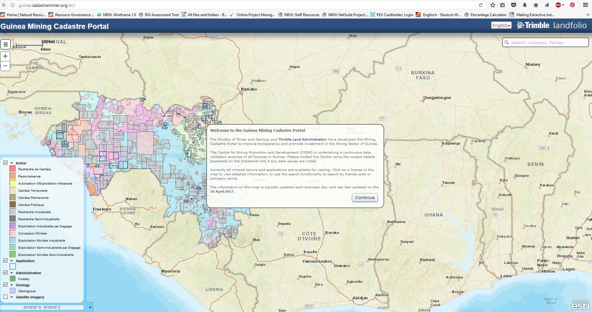 Guinea Mining Cadastre - Guinea Mining Cadastre - ResourceData