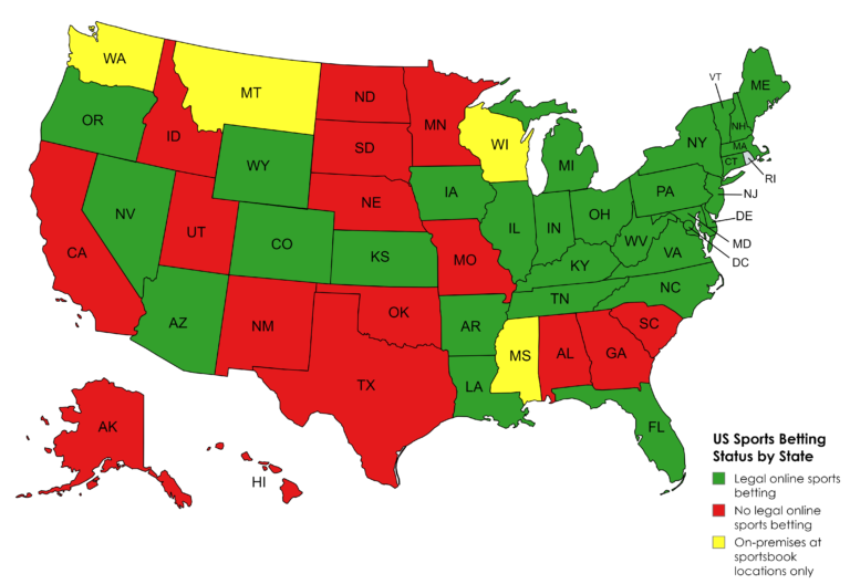 US Sports Betting — Guide to Online and Retail Sports Betting in Each State