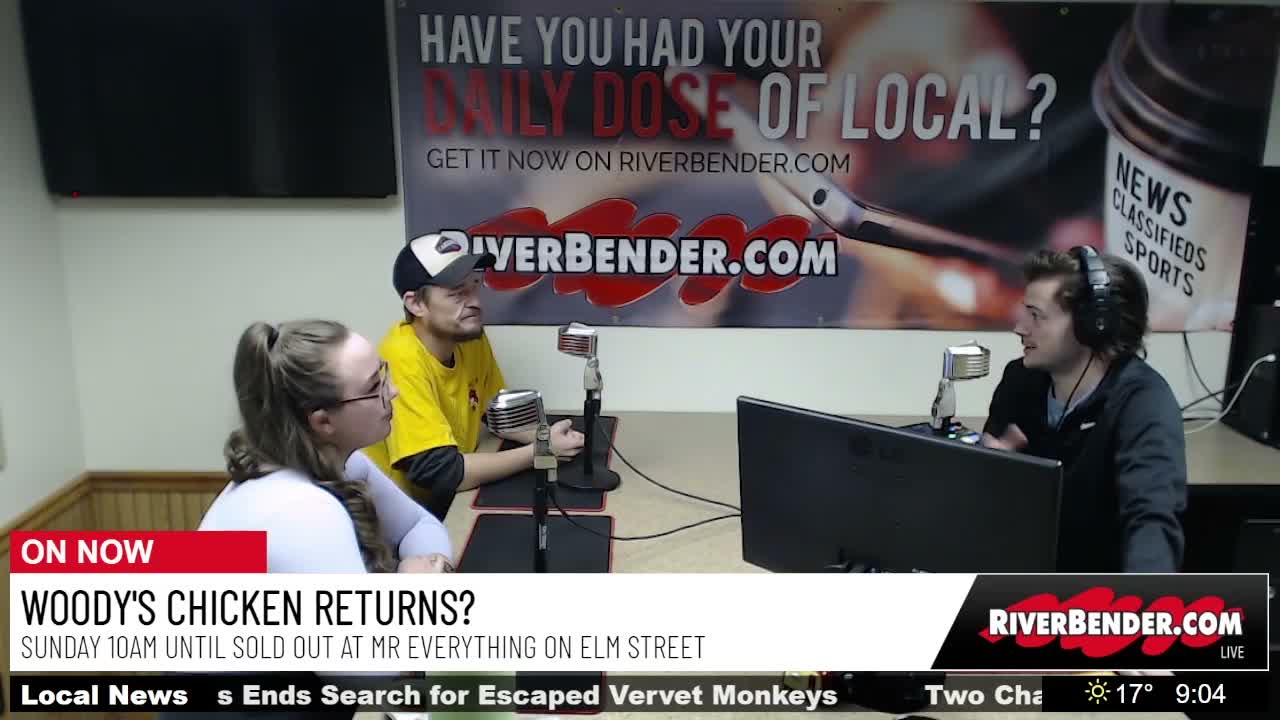 Our Daily Show Interview! Woody's Chicken Back Sunday,1-18 at Mister ...