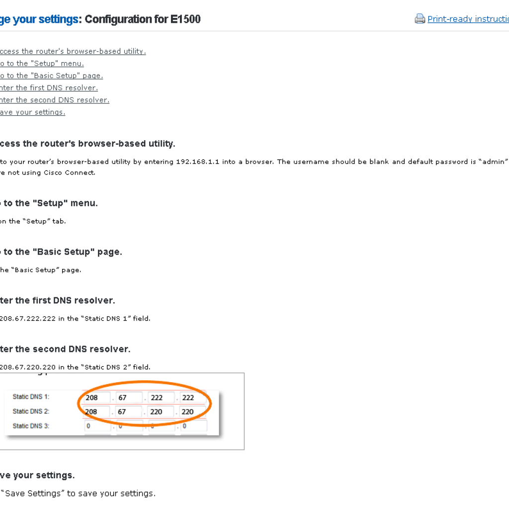 OpenDNS Internet Filter Router Setup – It's That Easy | RJH Solutions