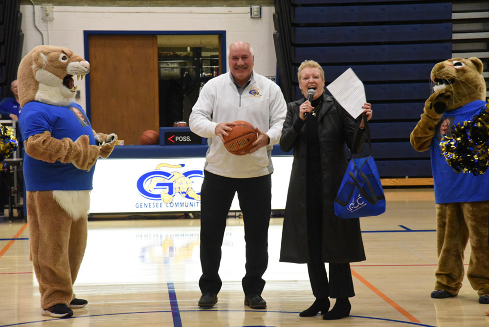GCC Board of Trustees Honor Dr. James Sunser During Men's Final Home ...