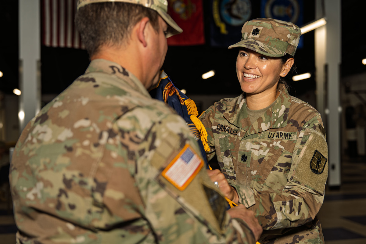 Army Guard Lt. Col. Elsa Canales, an East Greenbush resident, takes ...