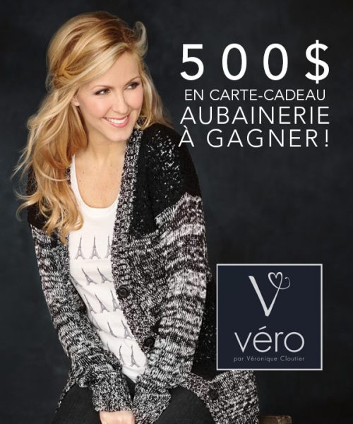Gagnez une carte-cadeau de 500$ chez Aubainerie! - Véronique Cloutier