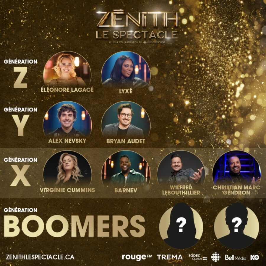 Zénith, Le Spectacle : les artistes de la génération X enfin dévoilés