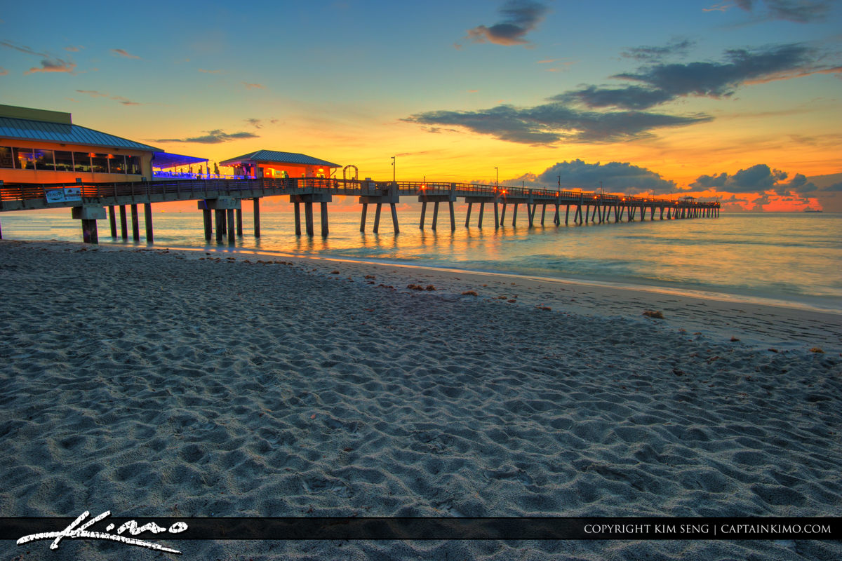 Dania Beach Pier Warm Morning Glow | Royal Stock Photo