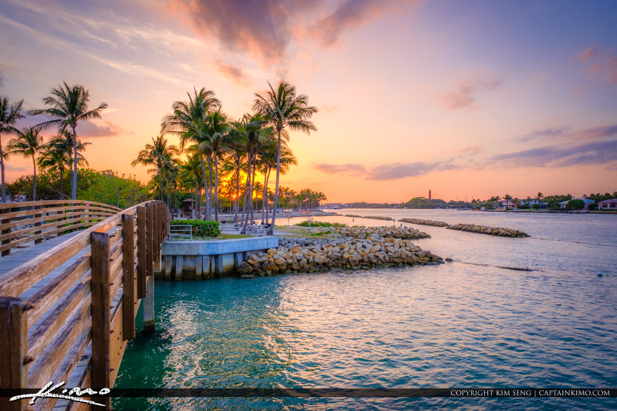Dubois Park Sunset Jupiter Florida | Royal Stock Photo