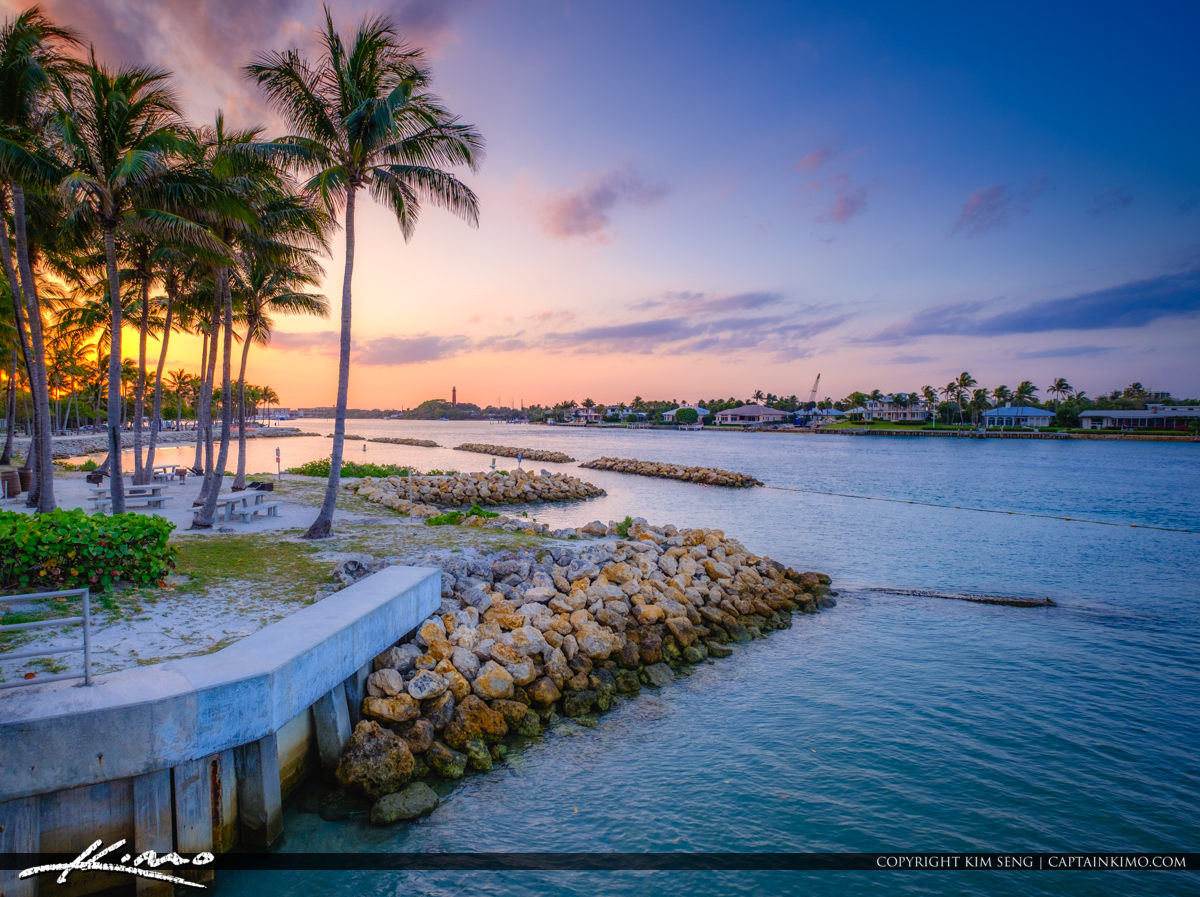 Dubois Park Sunset Jupiter Florida | Royal Stock Photo