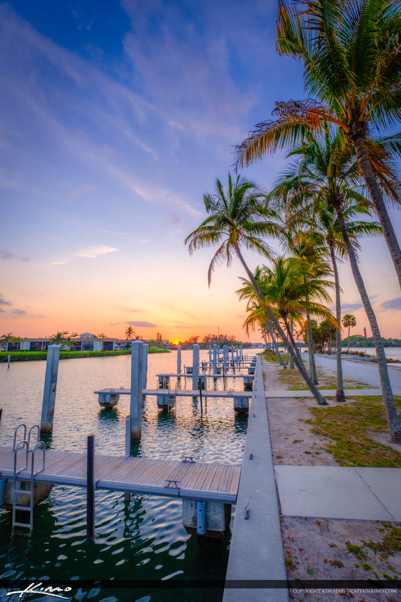 Dubois Park Sunset Jupiter Florida | Royal Stock Photo