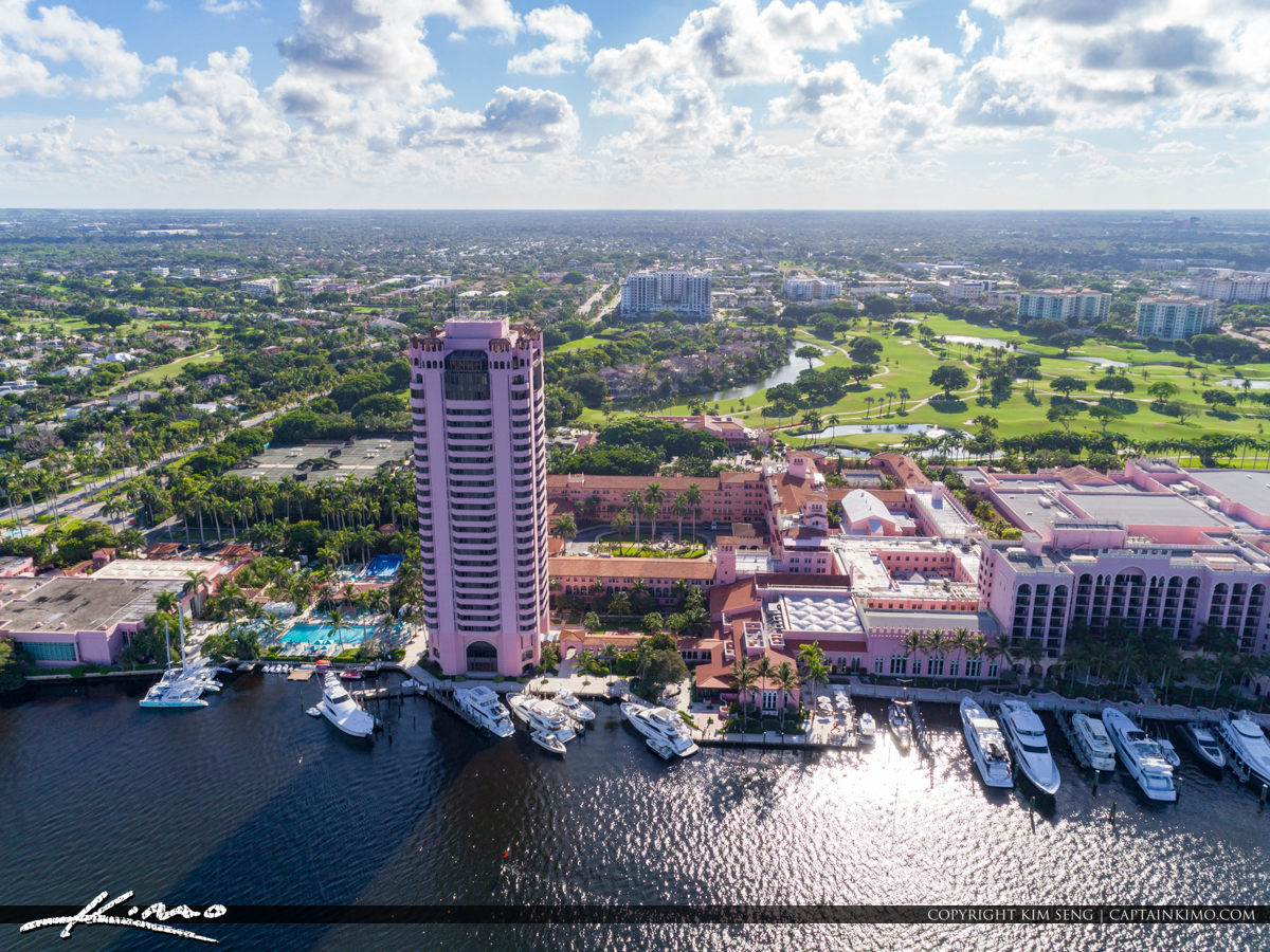 Boca Raton Florida Aerial from Park Lake and Inlet | Royal Stock Photo
