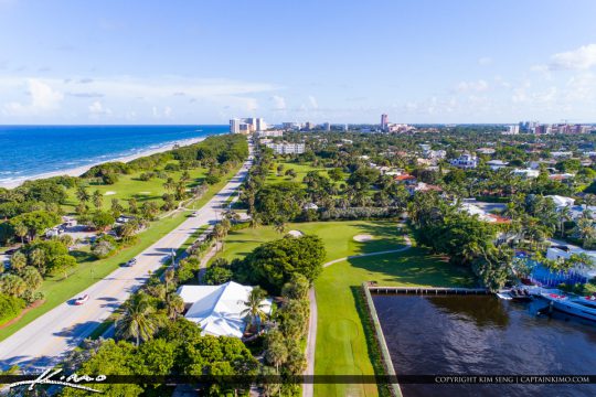 Boca Raton Florida Aerial from Park Lake and Inlet | Royal Stock Photo