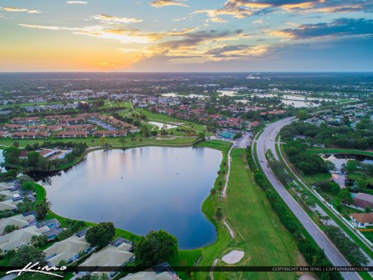 Jupiter Florida Aerial Jupiter Golf Course | Royal Stock Photo