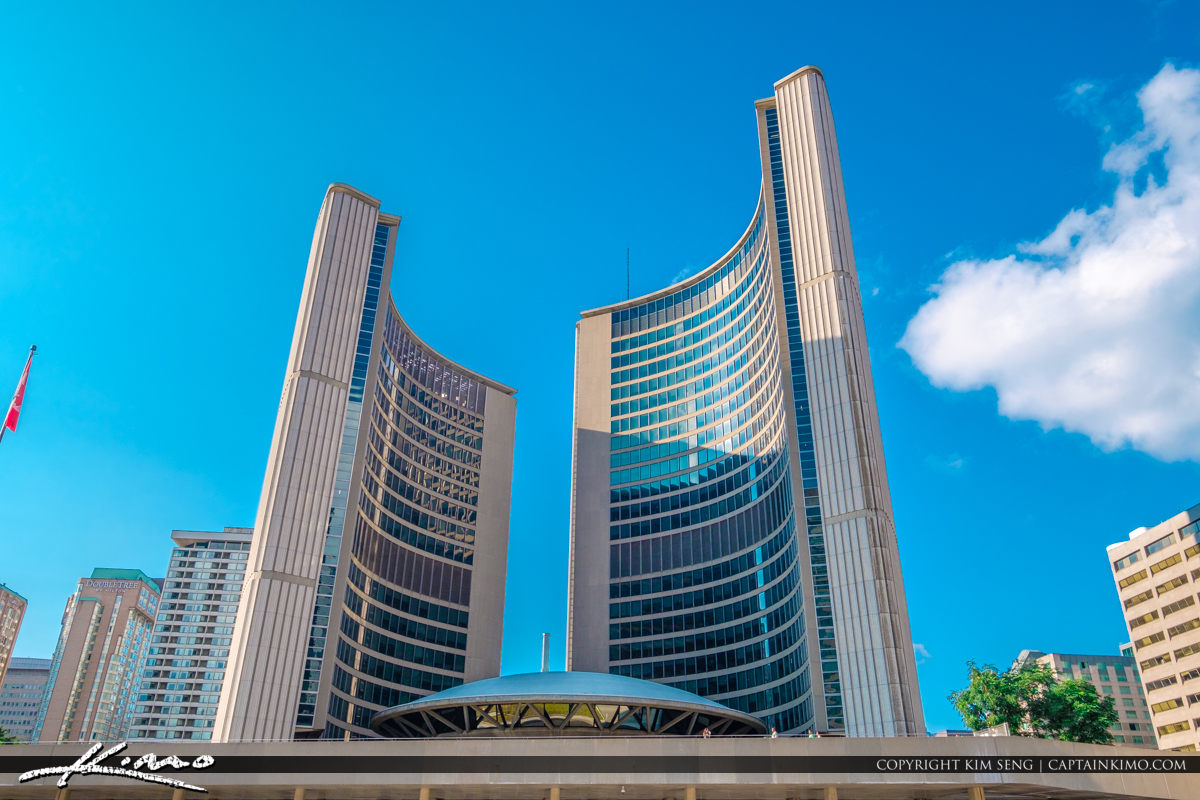 Toronto Canada Ontario Twin Buildings at City Hall | Royal Stock Photo