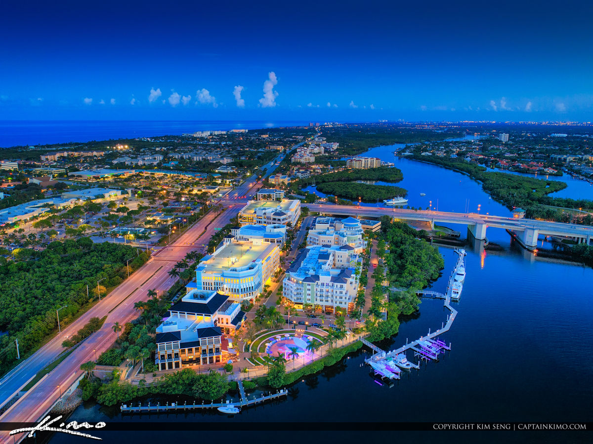 Jupiter Aerial HDR Photography Harbourside Place | Royal Stock Photo