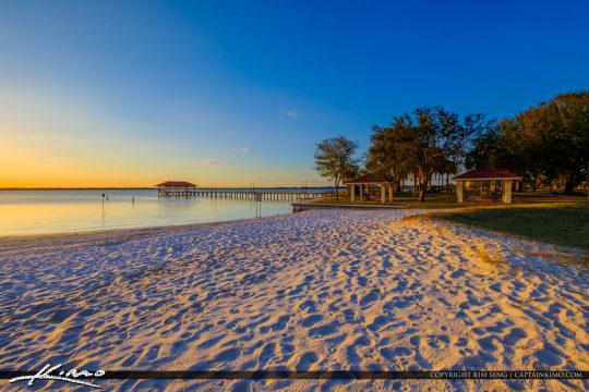 Beach Sand Lake Jackson Fishing Pier Sebring Florida | Royal Stock Photo