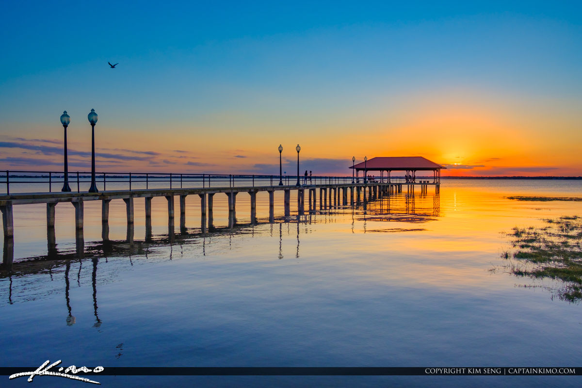 Blues at Lake Jackson Fishing Pier Sebring Florida | Royal Stock Photo