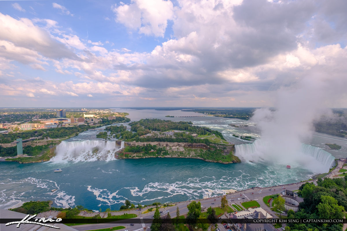 Skylon Tower Niagara Falls Ontario Canada View of Waterfall | Royal ...