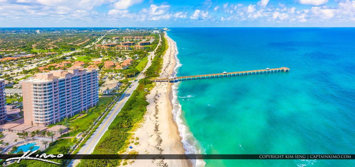 Juno Beach Florida Blue Water Pier | Royal Stock Photo