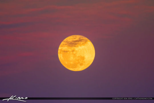 Full Moon Purple Sky | Royal Stock Photo