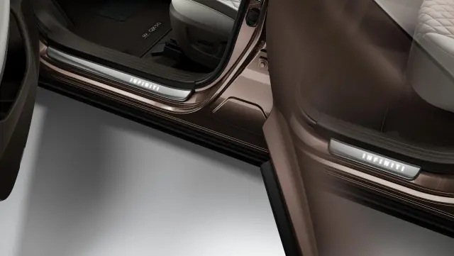2022-2025 INFINITI INFINITI Radiant® Illuminated Kick Plates - Black ...