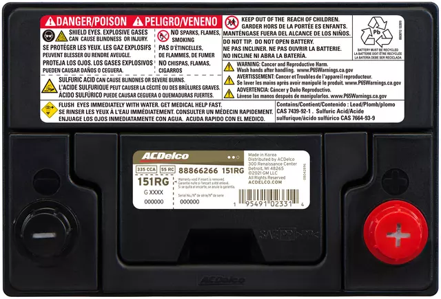 2006-2020 ACDelco Vehicle Battery 151RG | TascaParts.com
