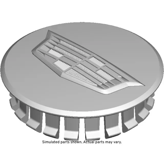 2016-2025 Cadillac Button Style Center Cap in Black with Crest Logo ...