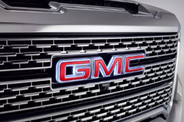 Exterior Emblem, Illuminated Gmc, Red 85018655 | Sunset Chevrolet Parts